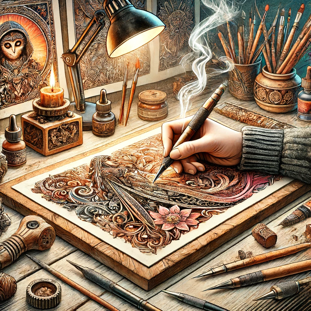 Teknik Pyrography: Lukisan dengan Api yang Bikin Takjub - Kreasi Vortixel