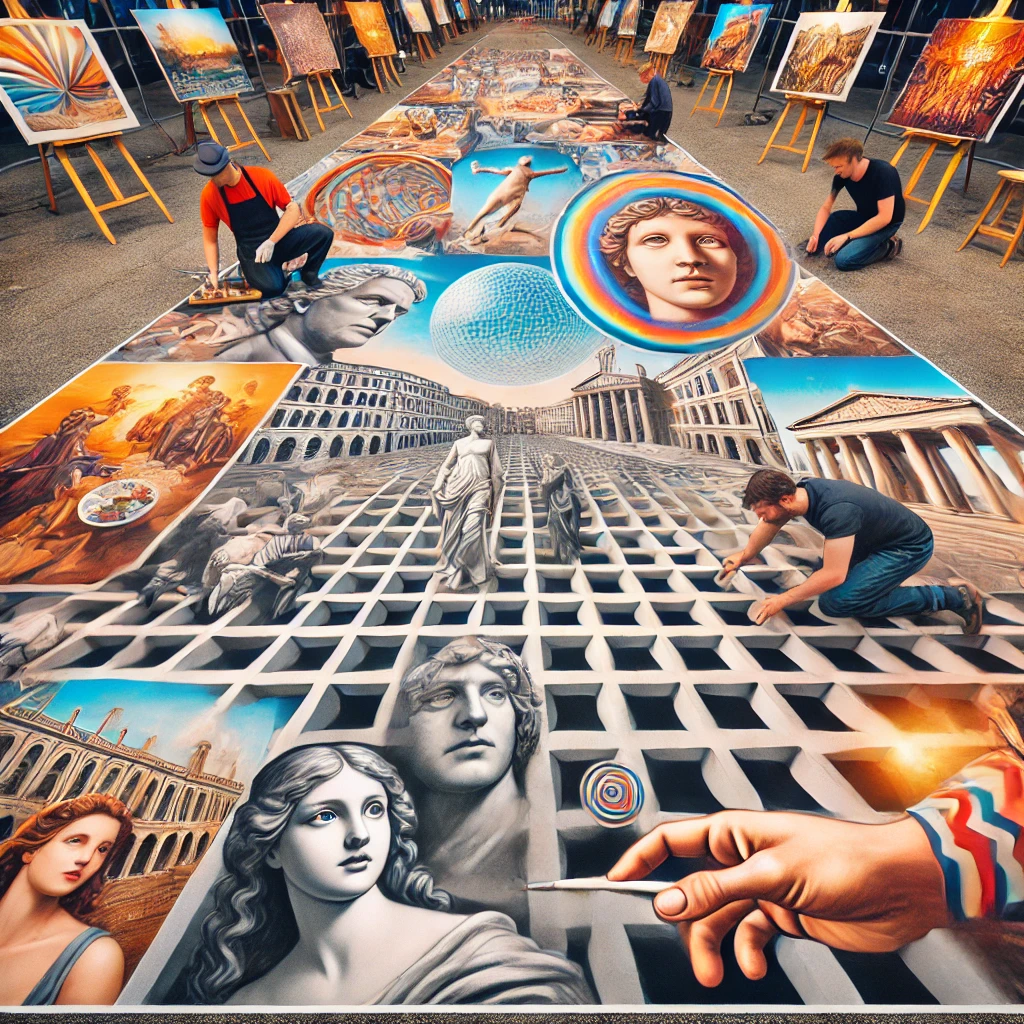 Seni Anamorphic: Menggambarkan Ilusi 3D yang Keren - Kreasi Vortixel