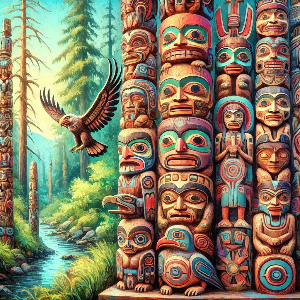 Seni Totem Pole: Keindahan dan Makna di Balik Ukiran - Kreasi Vortixel