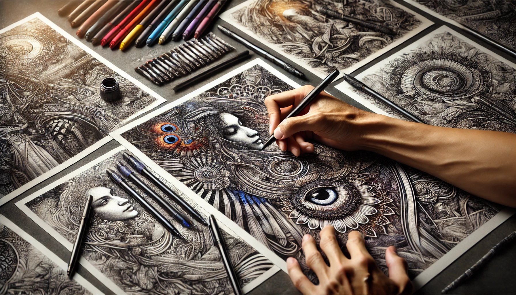 Teknik Ballpoint Pen Art: Kreasi Detail dari Pena Sederhana - Kreasi ...