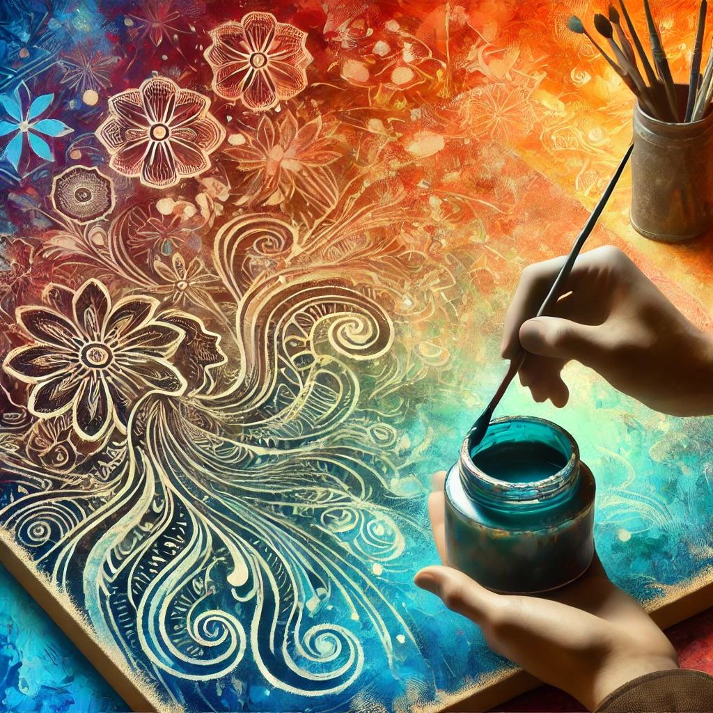 Eksperimen 'Batik Resist' dalam Seni Lukis Modern - Kreasi Vortixel